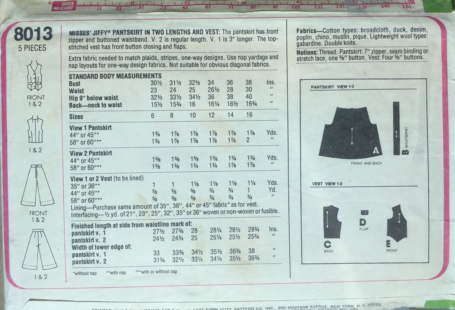Simplicity 8013 Sewing Pattern vintage CUT - Etsy