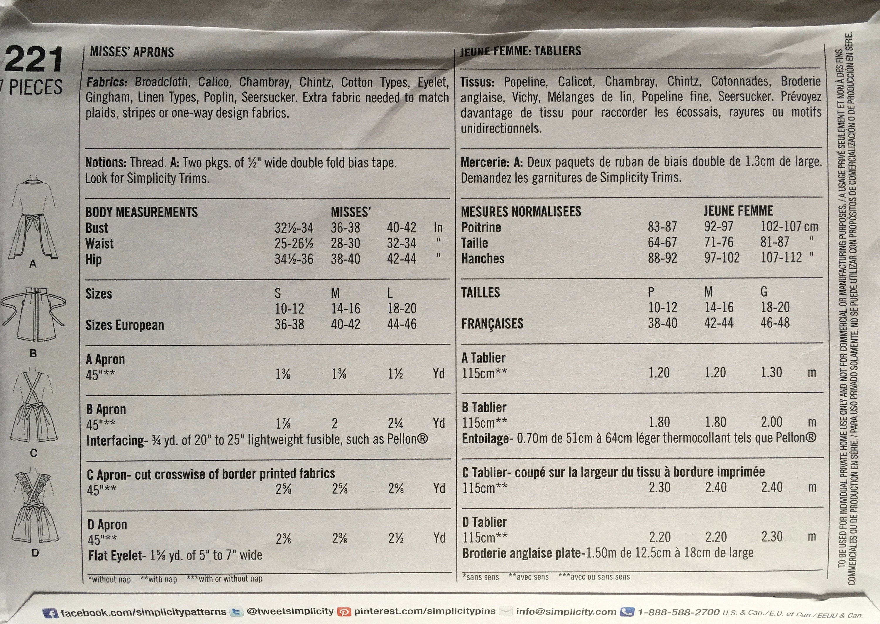 Simplicity 1221 Sewing Pattern UNCUT - Etsy