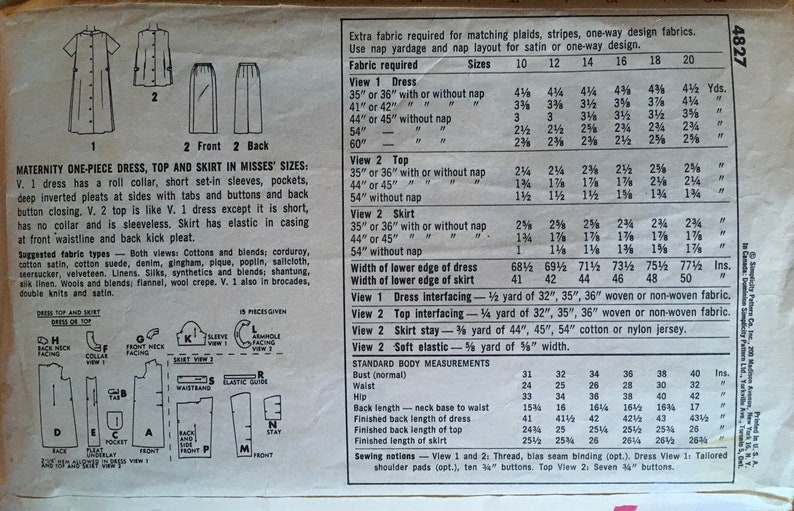 Simplicity 4827 Sewing Pattern vintage CUT - Etsy