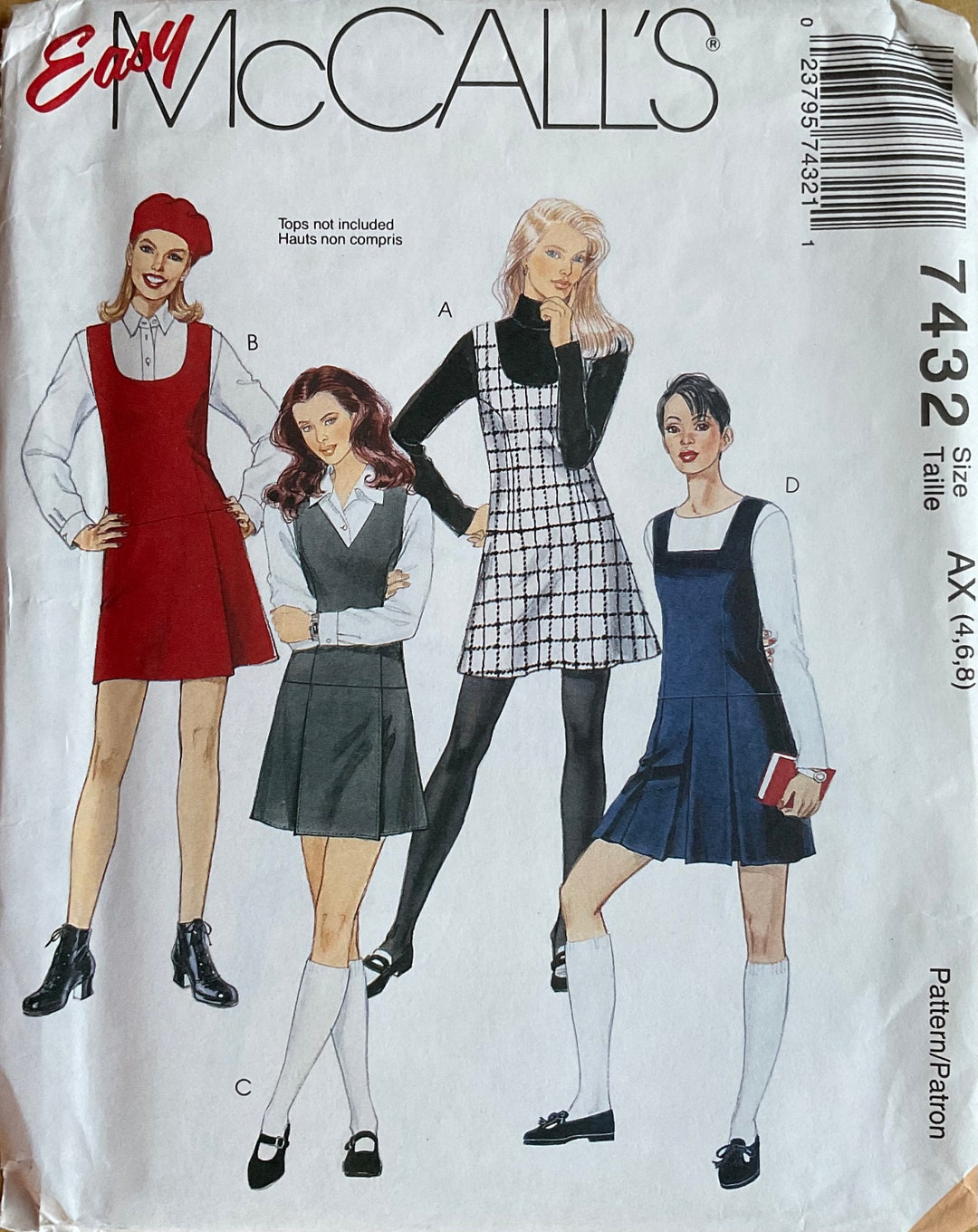 Mccall's 7432 Sewing Pattern vintage UNCUT - Etsy