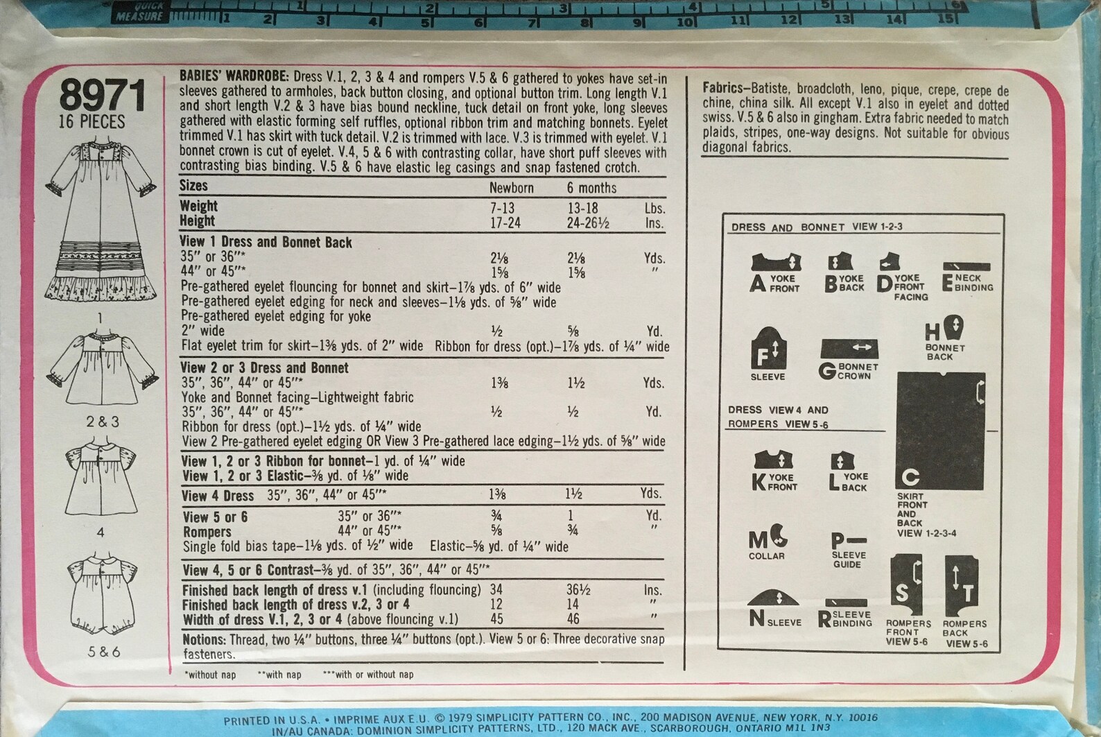 Simplicity 8971 Sewing Pattern vintage UNCUT - Etsy