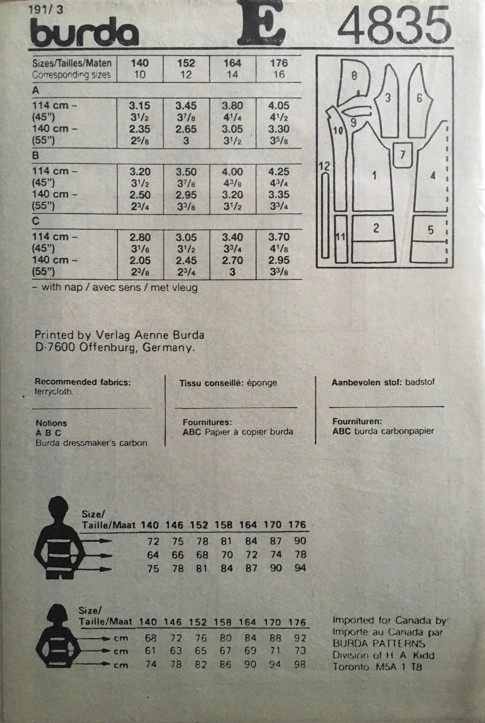 Burda 4835 Sewing Pattern vintage UNCUT - Etsy