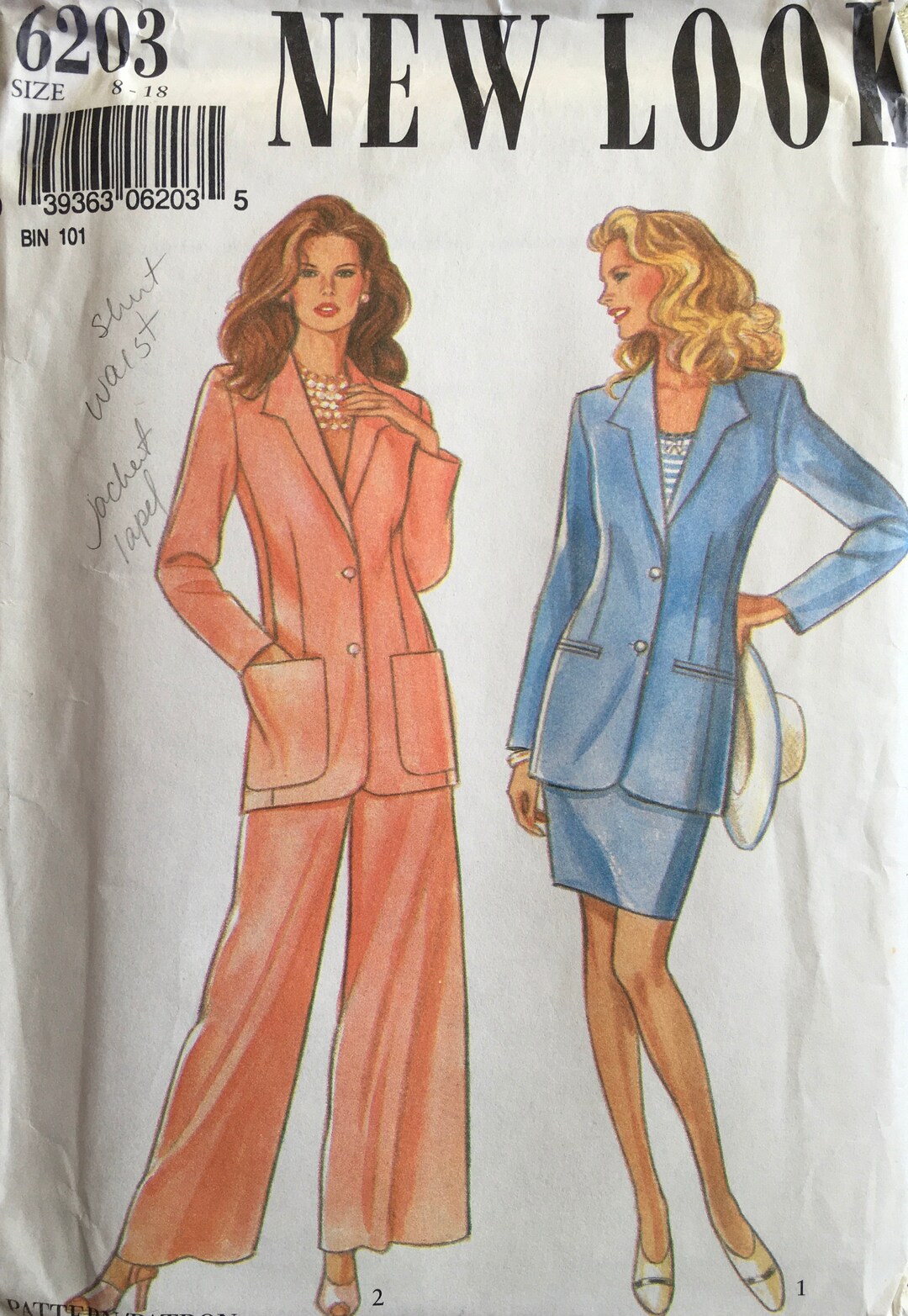New Look 6203 Sewing Pattern vintage UNCUT - Etsy