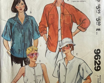 Mccall's 8978 Fenn Wright & Manson Boxy Tops Contrast Fabrics Vintage ...