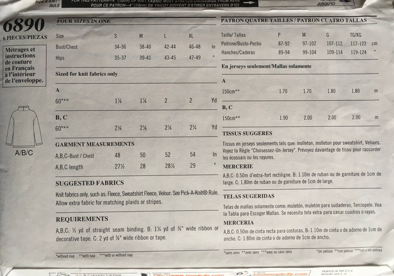 New Look 6890 Sewing Pattern vintage CUT - Etsy