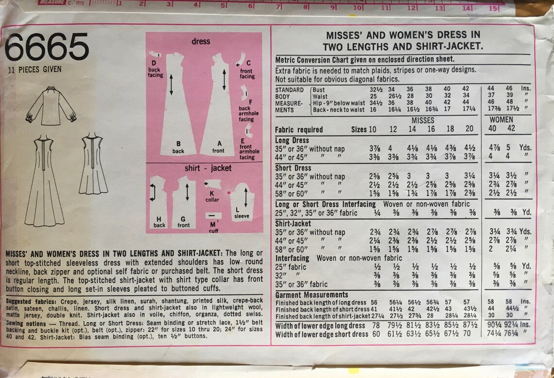 Simplicity 6665 Sewing Pattern vintage UNCUT - Etsy