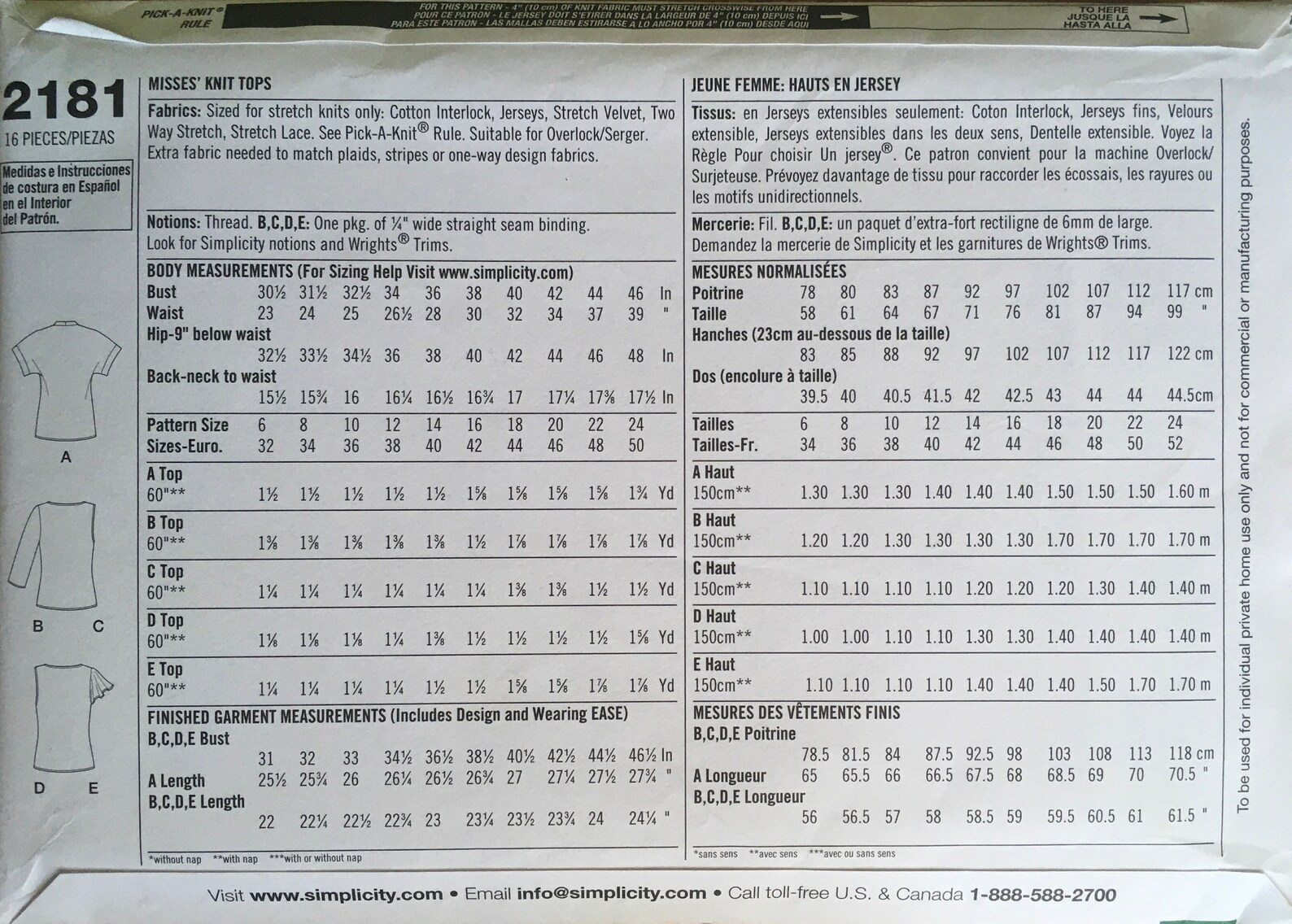 Simplicity 2181 Sewing Pattern UNCUT - Etsy