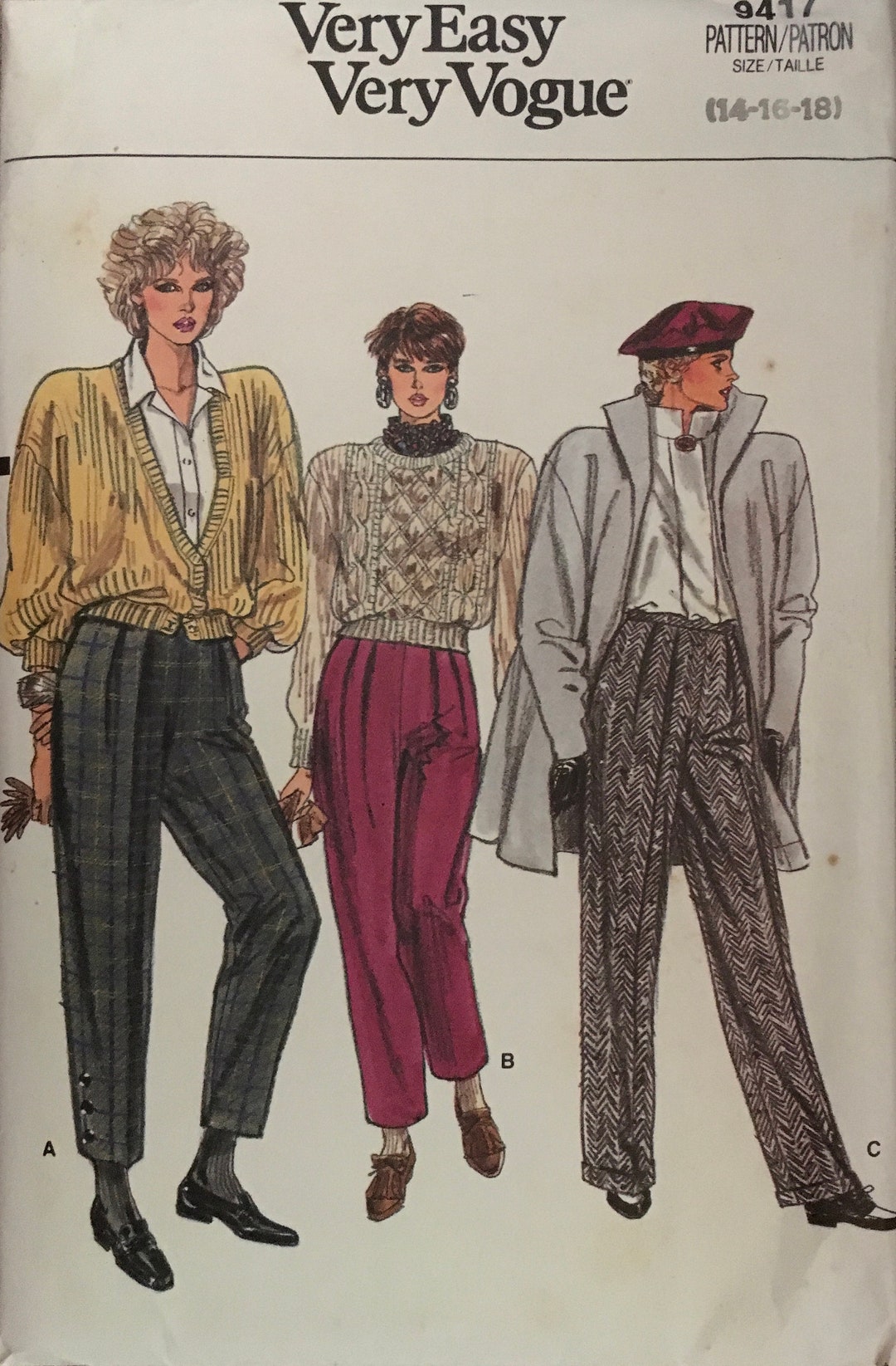 Vogue 9417 Sewing Pattern vintage CUT - Etsy