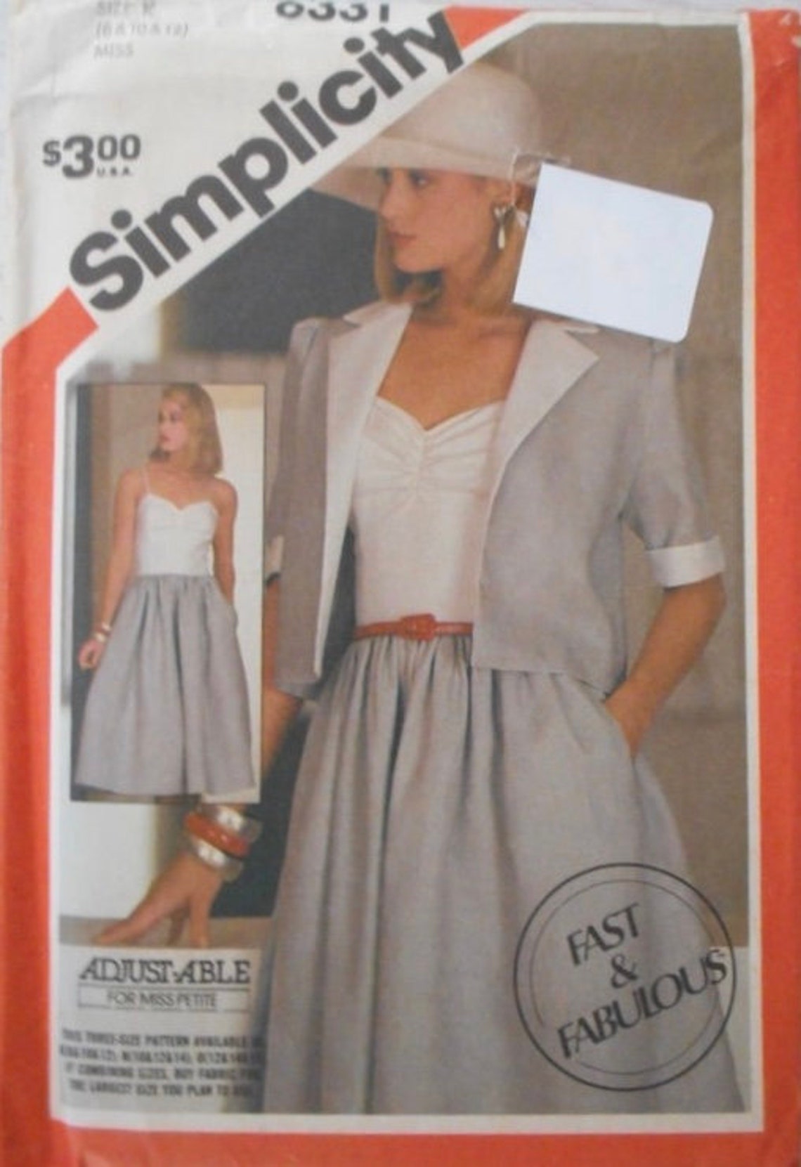 Simplicity 6331 Sewing Pattern vintage UNCUT - Etsy