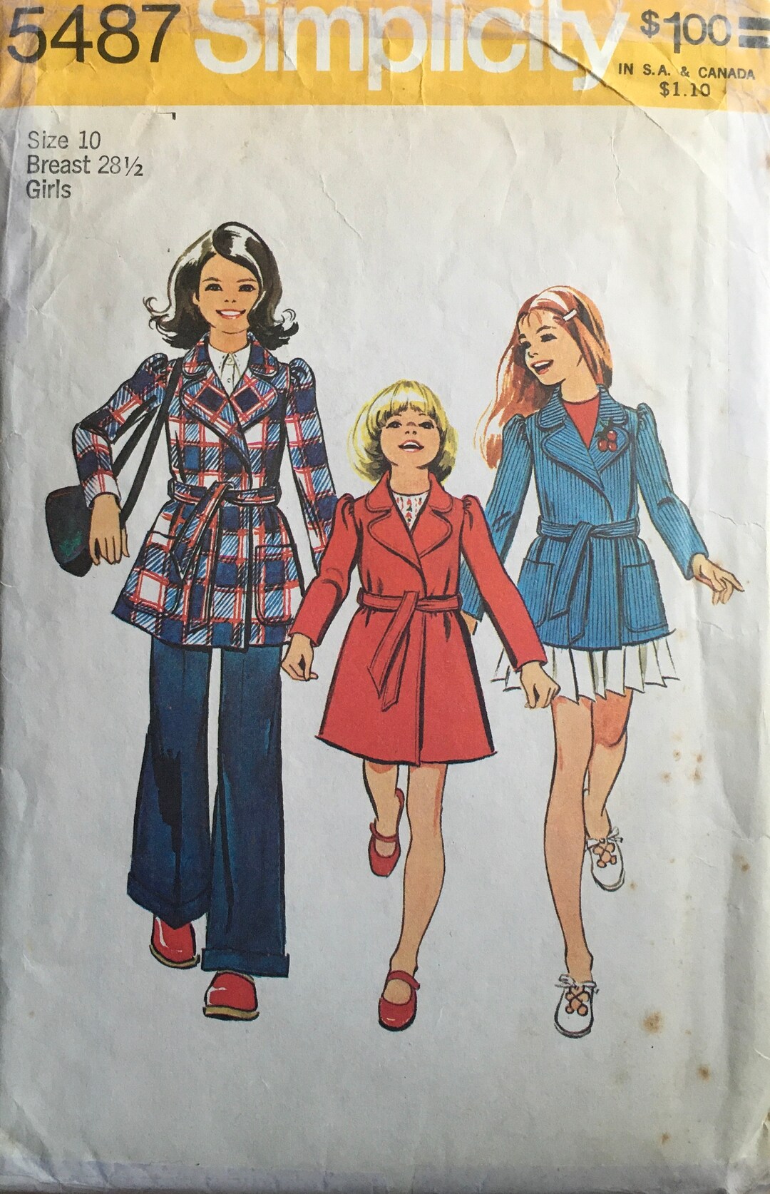 Simplicity 5487 Sewing Pattern vintage CUT - Etsy