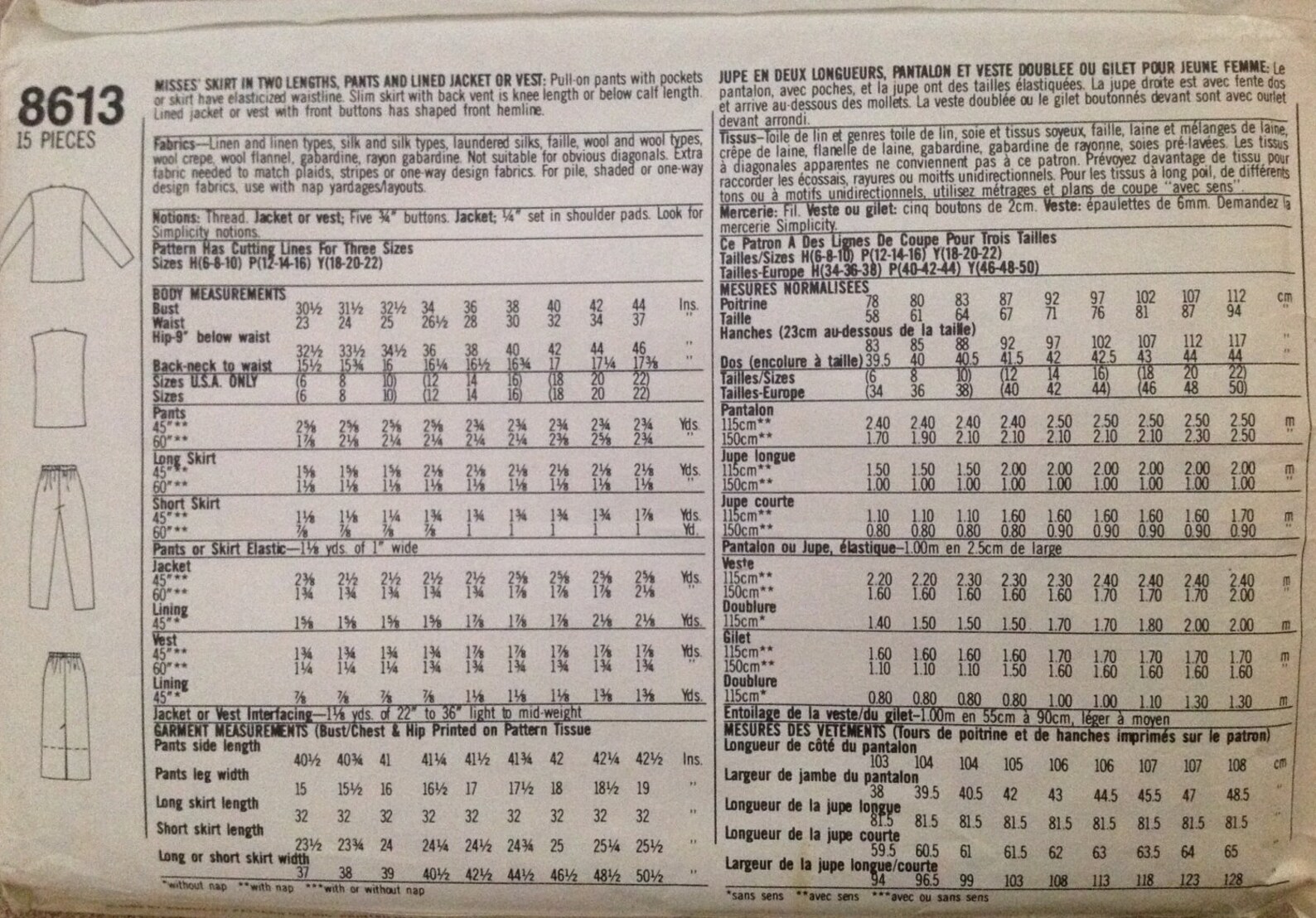 Simplicity 8613 Sewing Pattern vintage UNCUT - Etsy