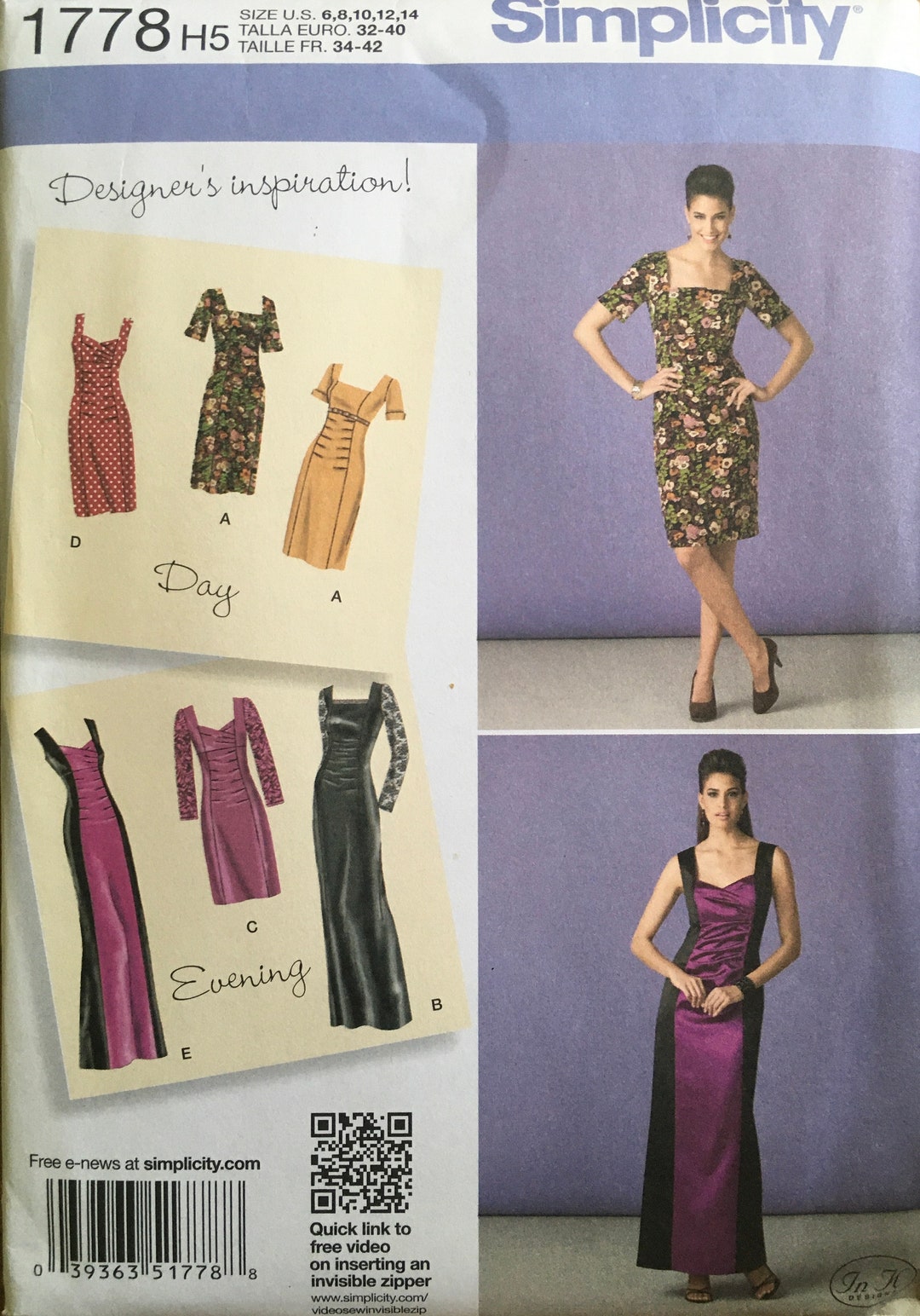 Simplicity 1778 Sewing Pattern UNCUT - Etsy