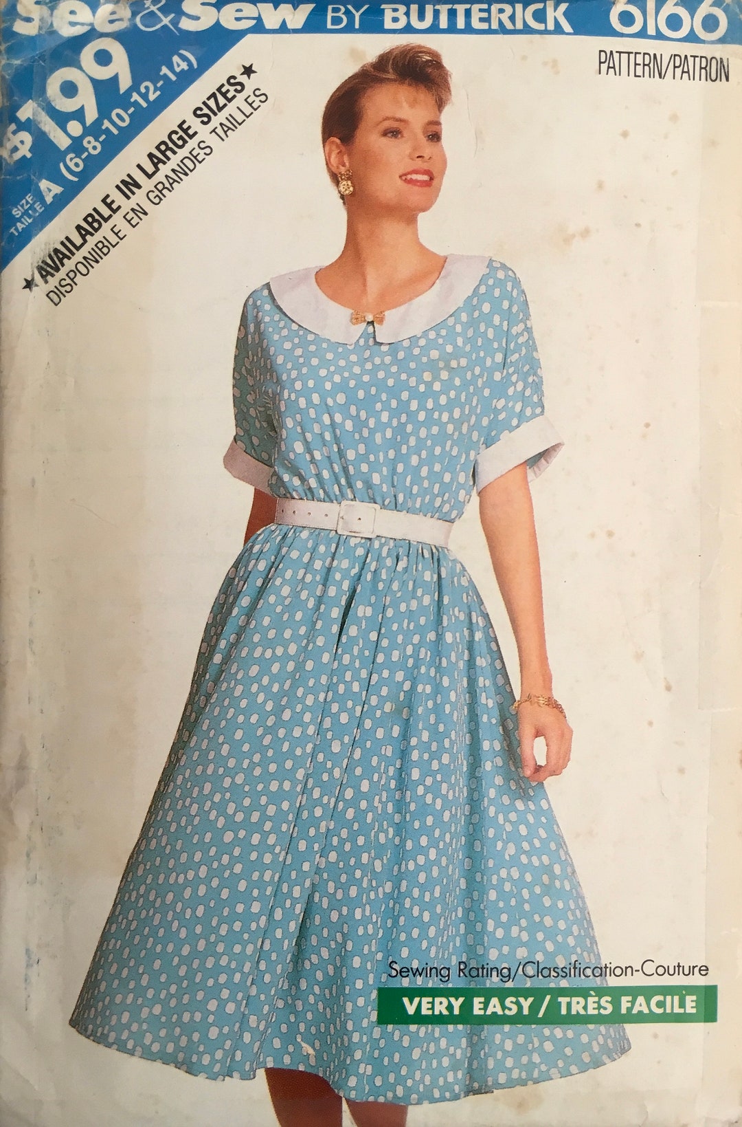 Ver y coser 6166 Patrón de costura Vintage UNCUT - Etsy España