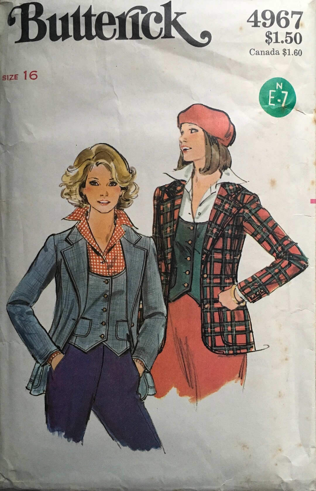 Butterick 4967 Sewing Pattern vintage CUT - Etsy