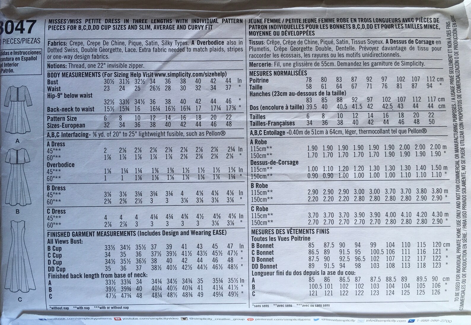 Simplicity 8047 Sewing Pattern vintage CUT - Etsy