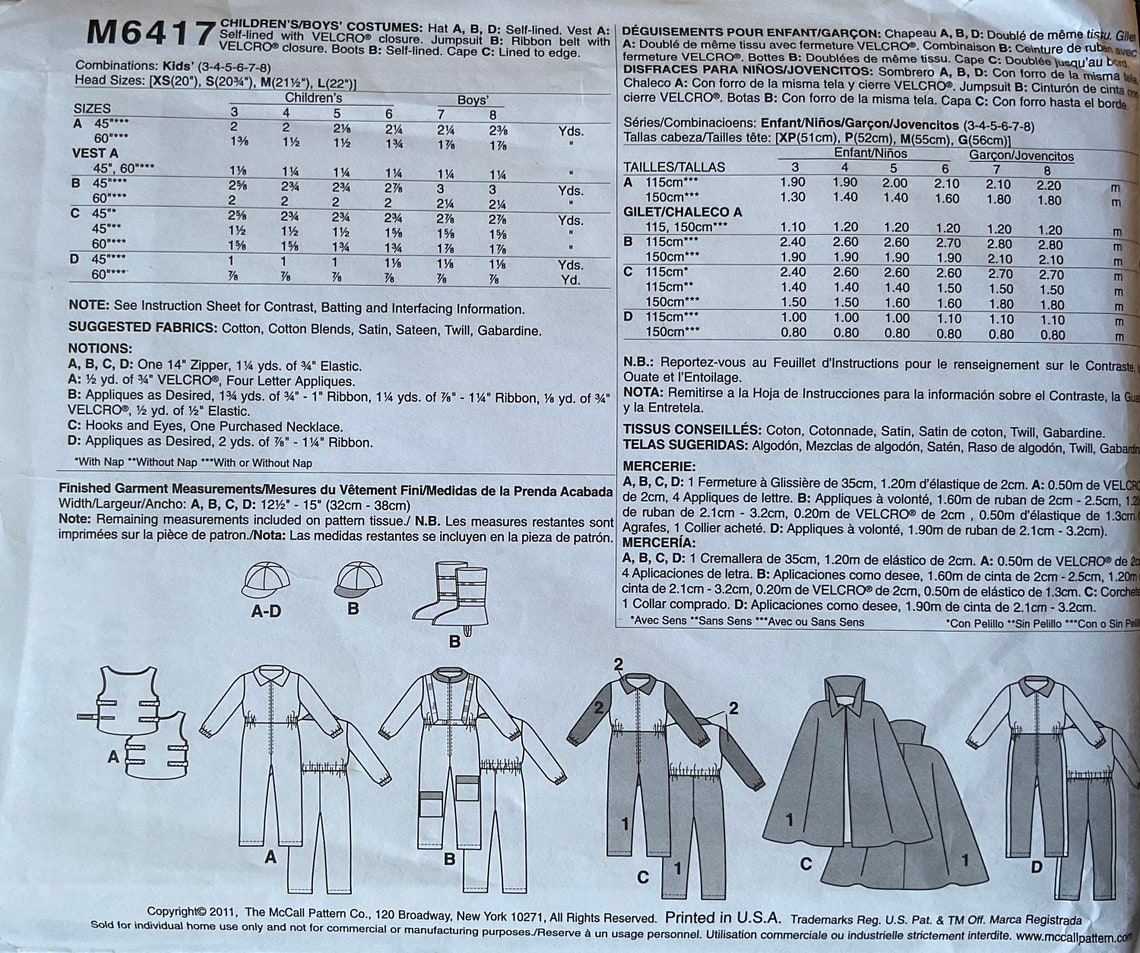 Mccall's 6417 Sewing Pattern CUT - Etsy