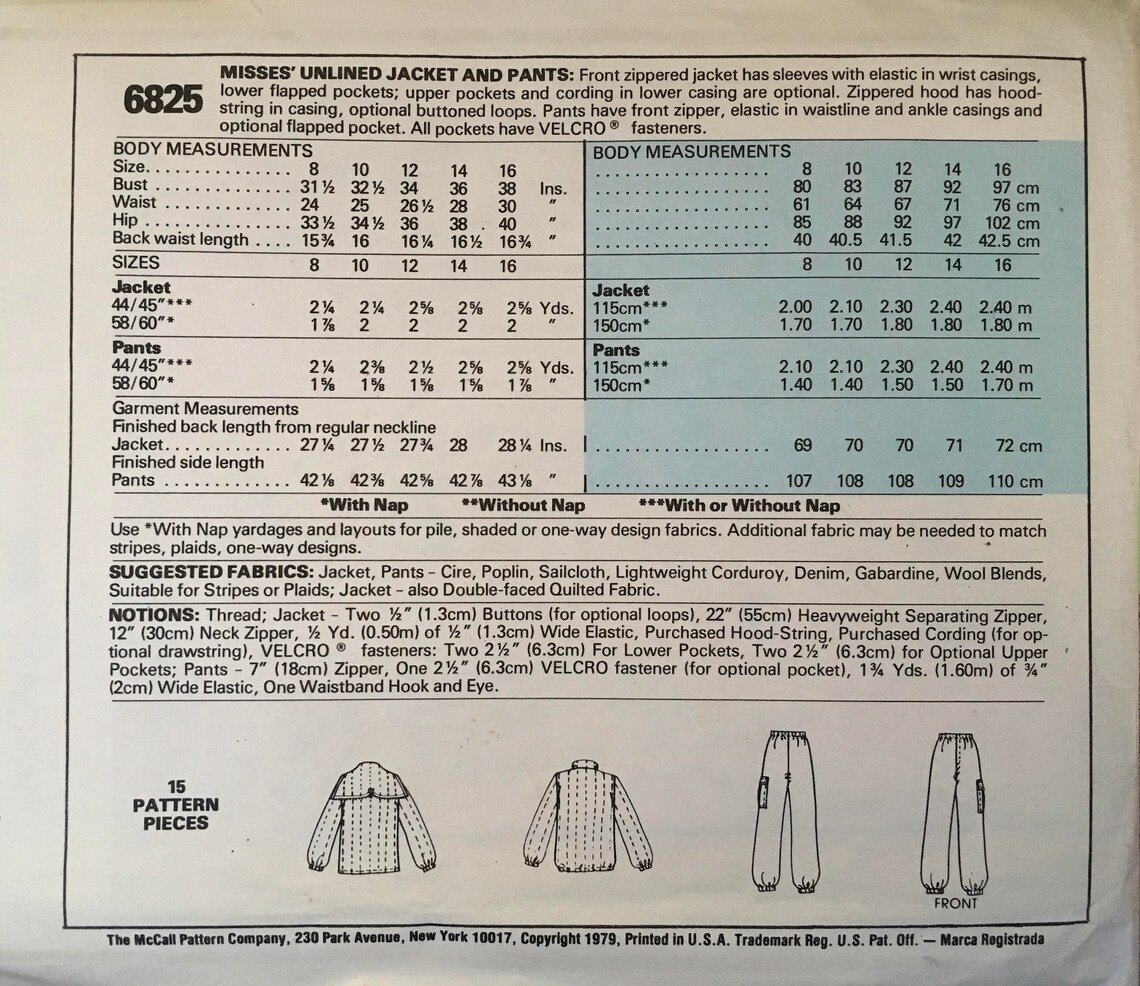 Mccall's 6825 Sewing Pattern vintage UNCUT | Etsy
