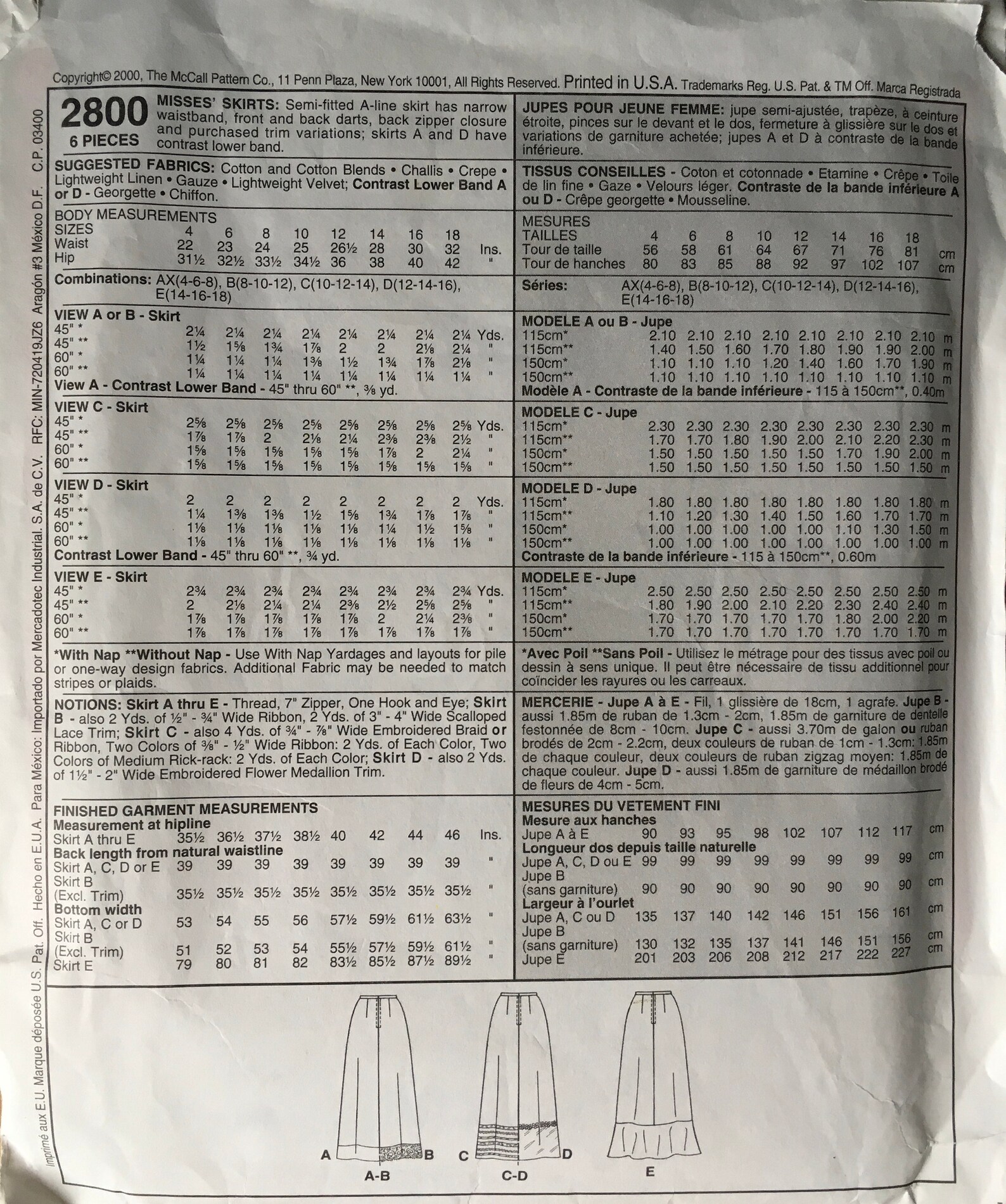 Mccall's 2800 Sewing Pattern vintage CUT | Etsy