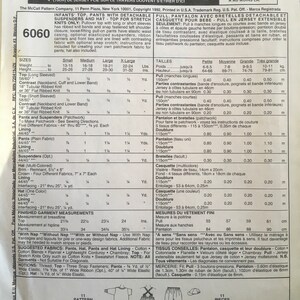 Mccall's 6060 Sewing Pattern vintage CUT - Etsy