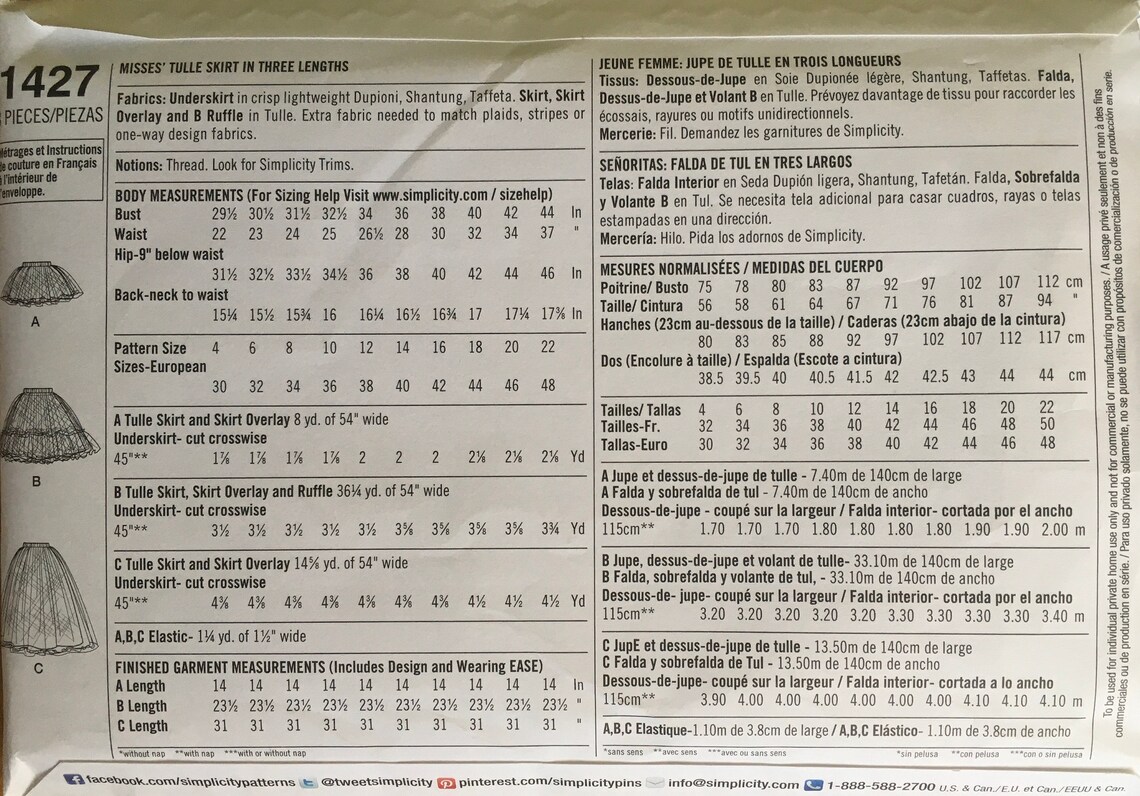 Simplicity 1427 Sewing Pattern UNCUT - Etsy