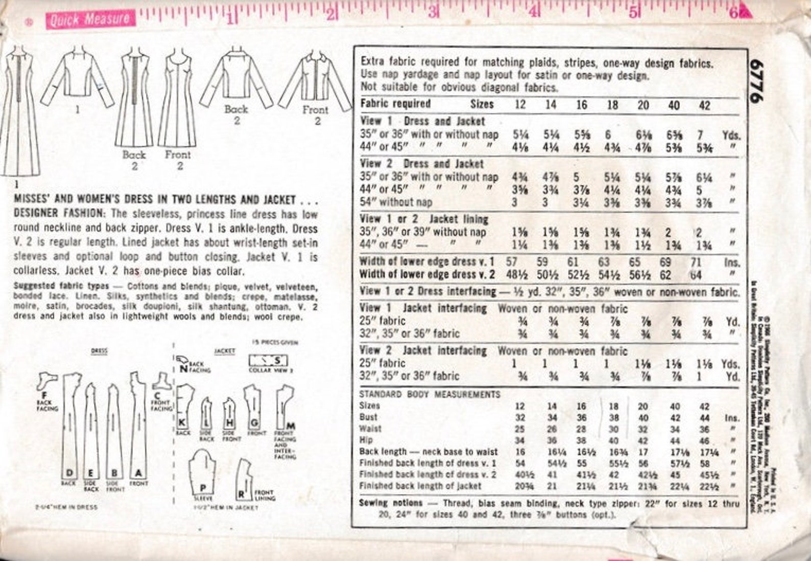 Simplicity 6776 Sewing Pattern vintage UNCUT - Etsy