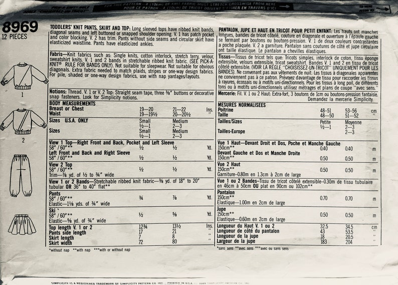 Simplicity 8969 Sewing Pattern vintage CUT - Etsy
