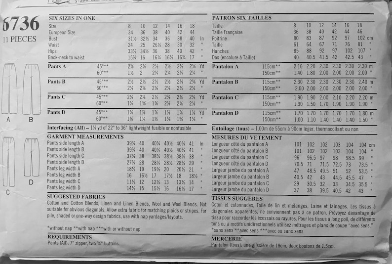 New Look 6736 Sewing Pattern vintage CUT - Etsy