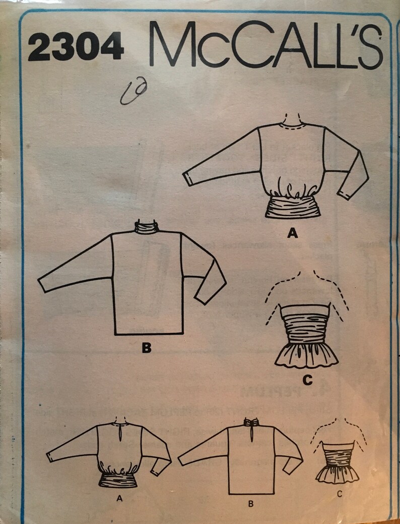 Mccall's 2304 Sewing Pattern vintage UNCUT - Etsy