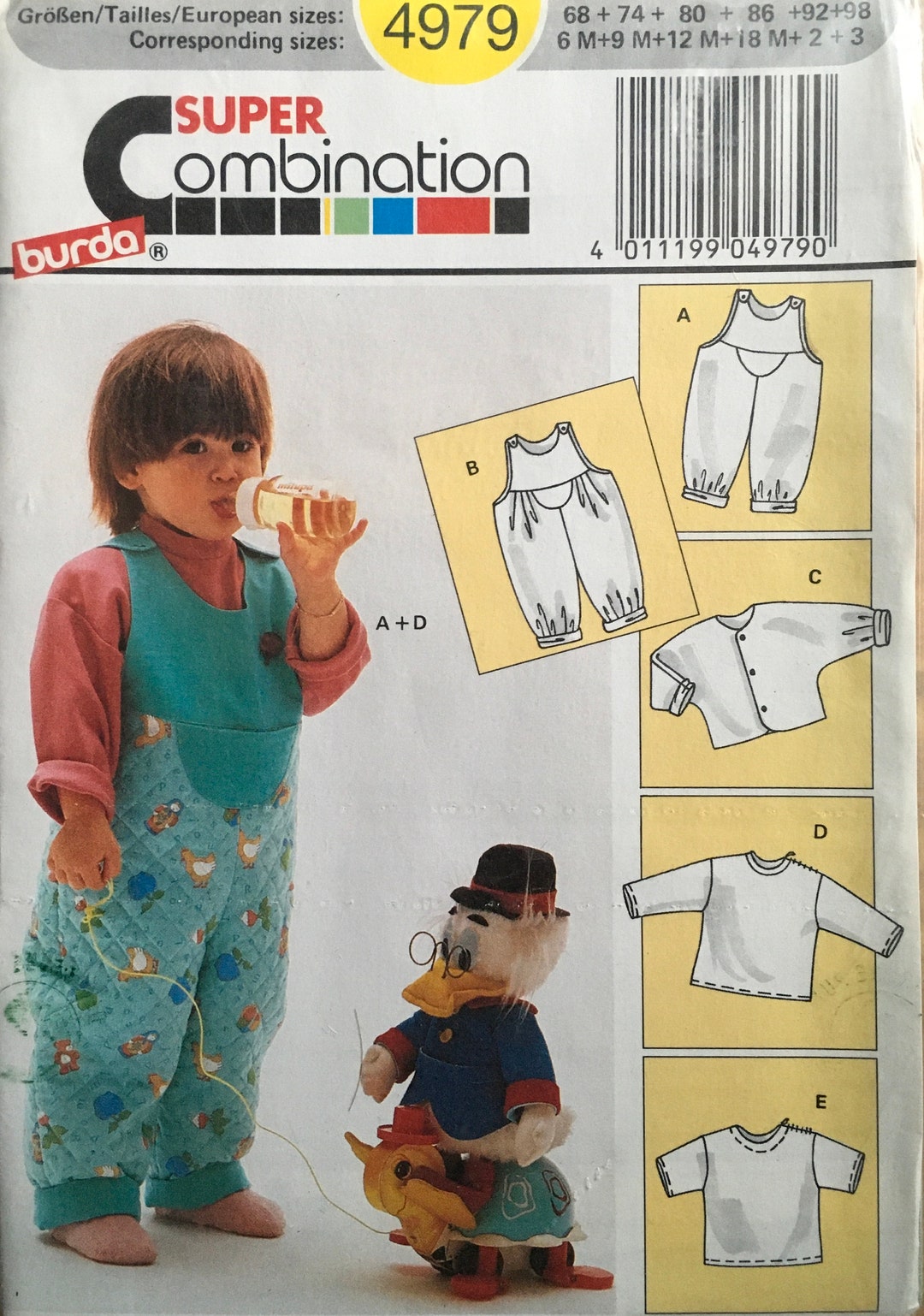 Burda 4979 Sewing Pattern vintage UNCUT - Etsy