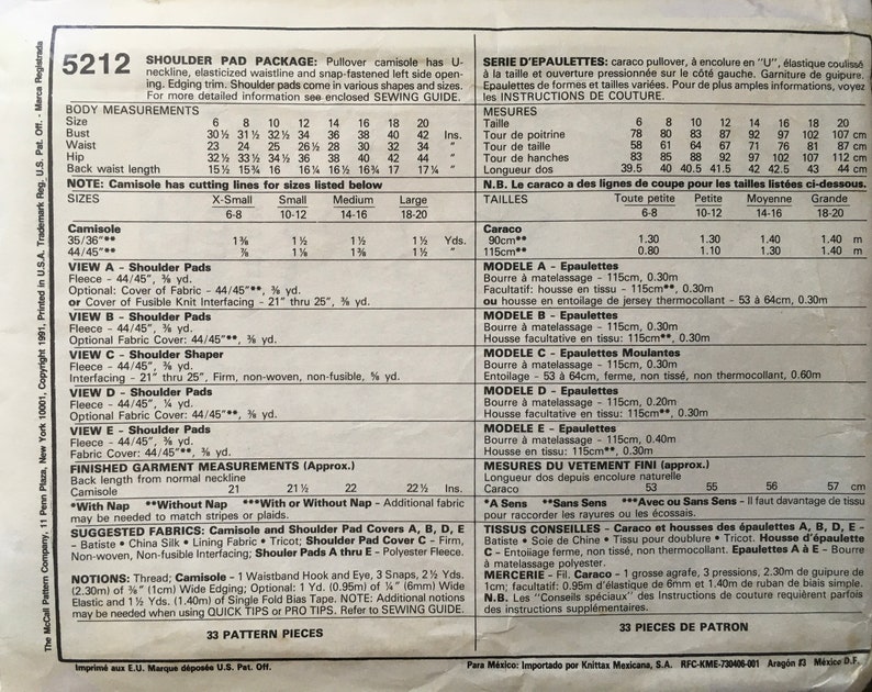 Mccall's 5212 Sewing Pattern vintage UNCUT - Etsy