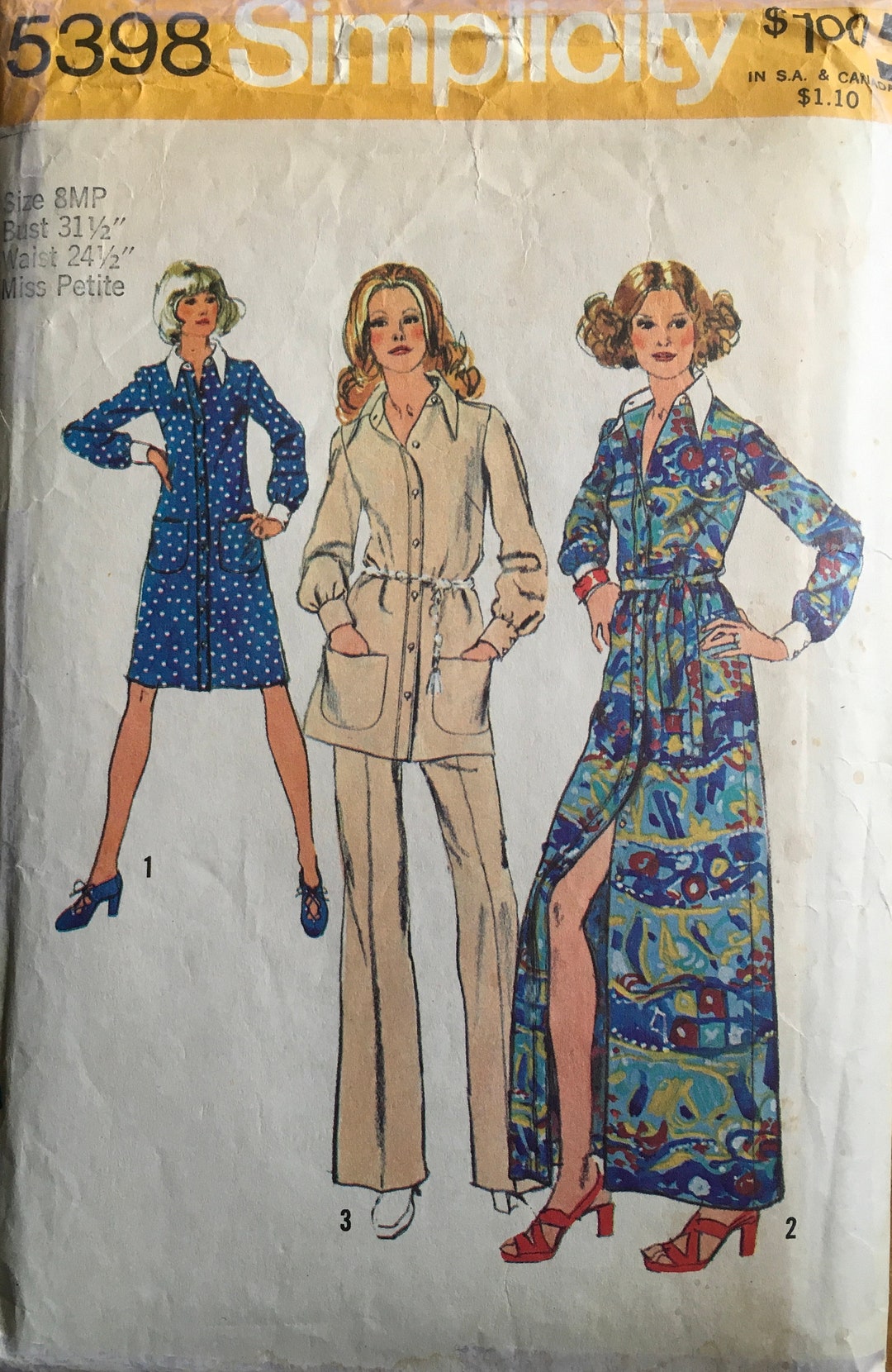 Simplicity 5398 Sewing Pattern vintage CUT - Etsy