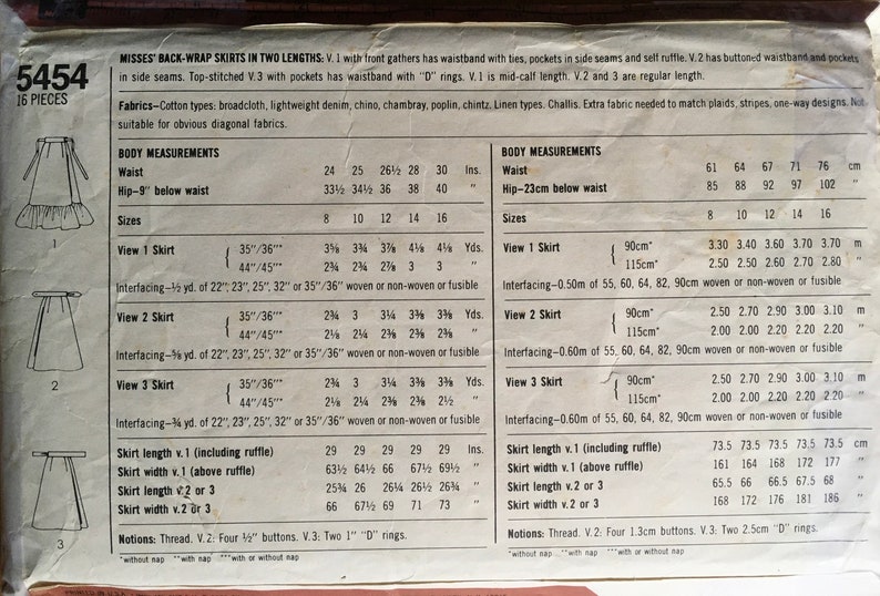 Simplicity 5454 Sewing Pattern vintage CUT | Etsy