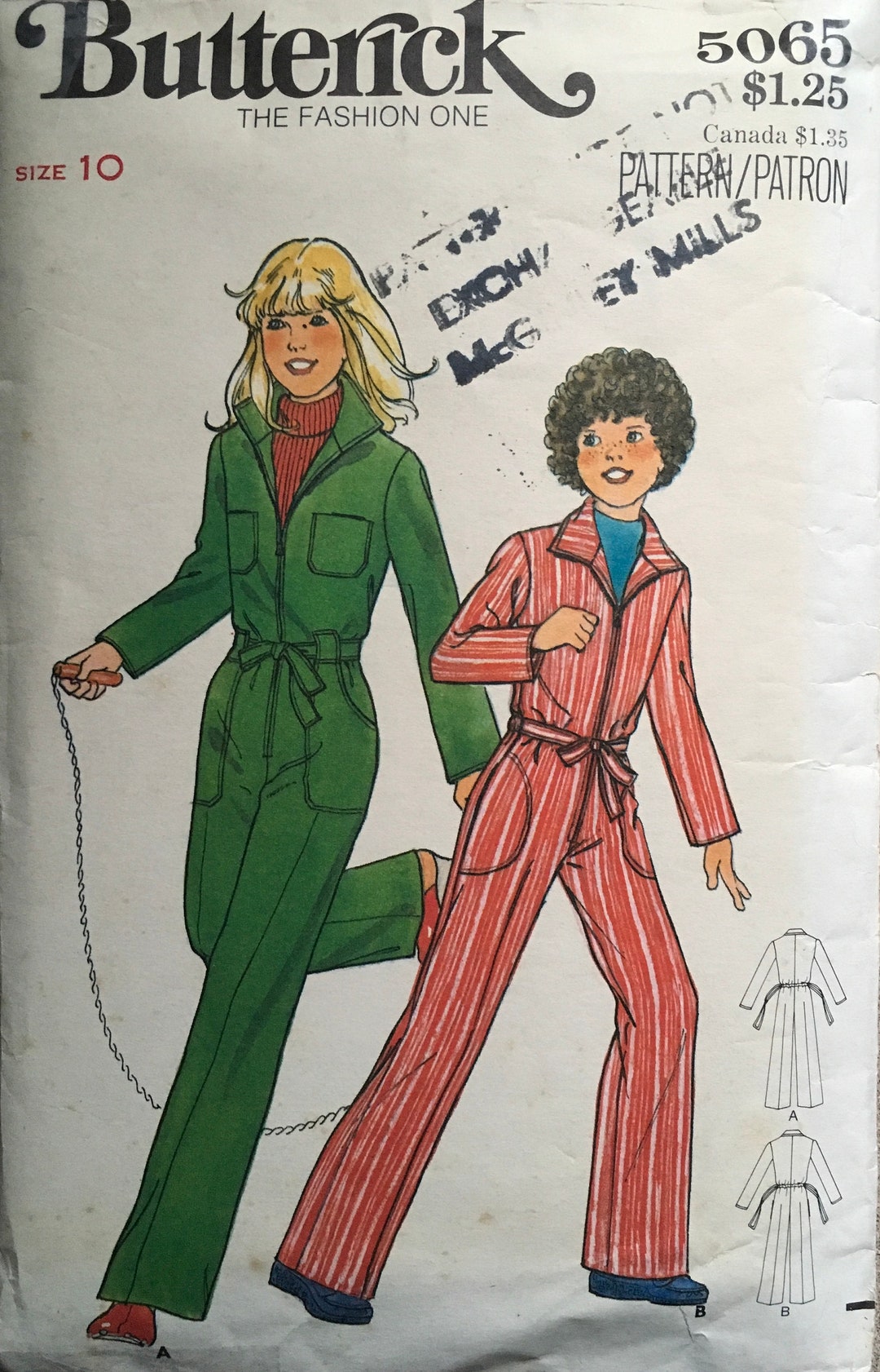 Butterick 5065 Sewing Pattern vintage CUT - Etsy