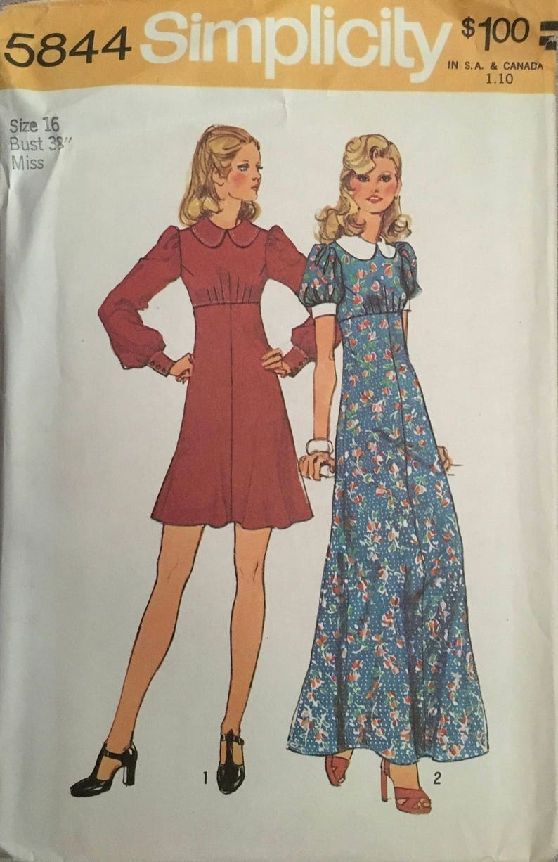 Simplicity 5844 Sewing Pattern vintage UNCUT - Etsy