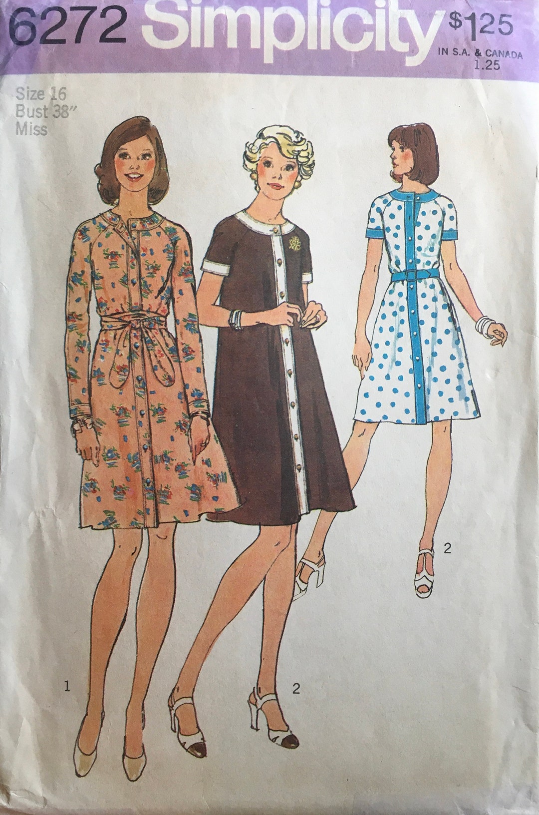 Simplicity 6272 Sewing Pattern vintage UNCUT - Etsy