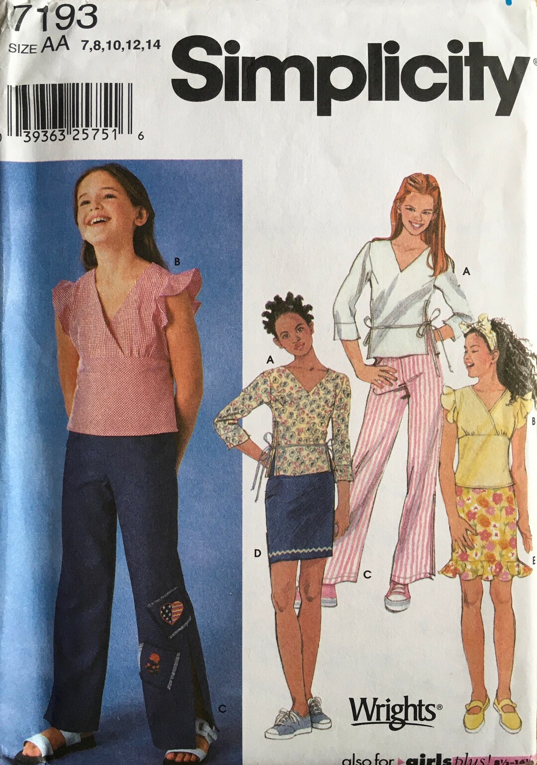 Simplicity 7193 Sewing Pattern vintage UNCUT/CUT - Etsy