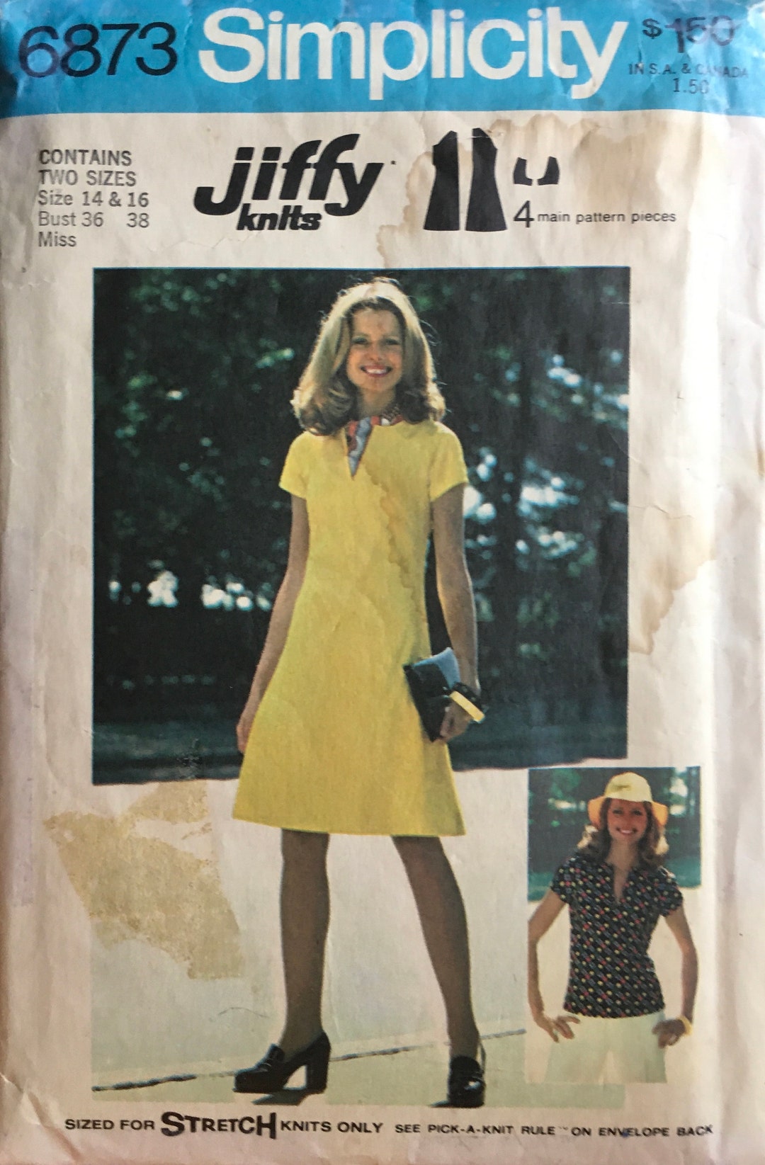 Simplicity 6873 Sewing Pattern vintage CUT - Etsy