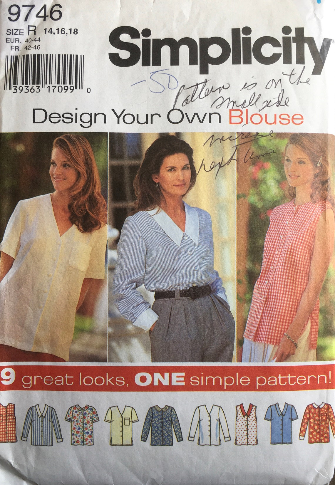 Simplicity 9746 Sewing Pattern vintage CUT - Etsy