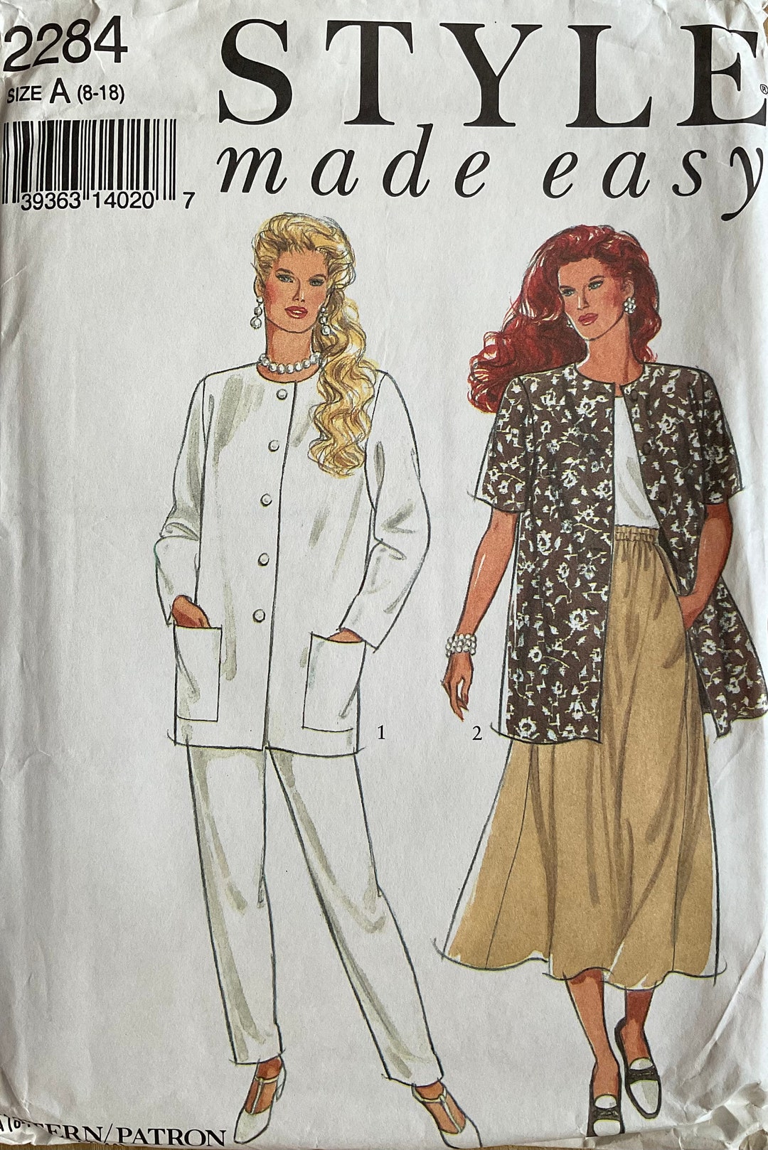 Style 2284 Sewing Pattern vintage CUT - Etsy
