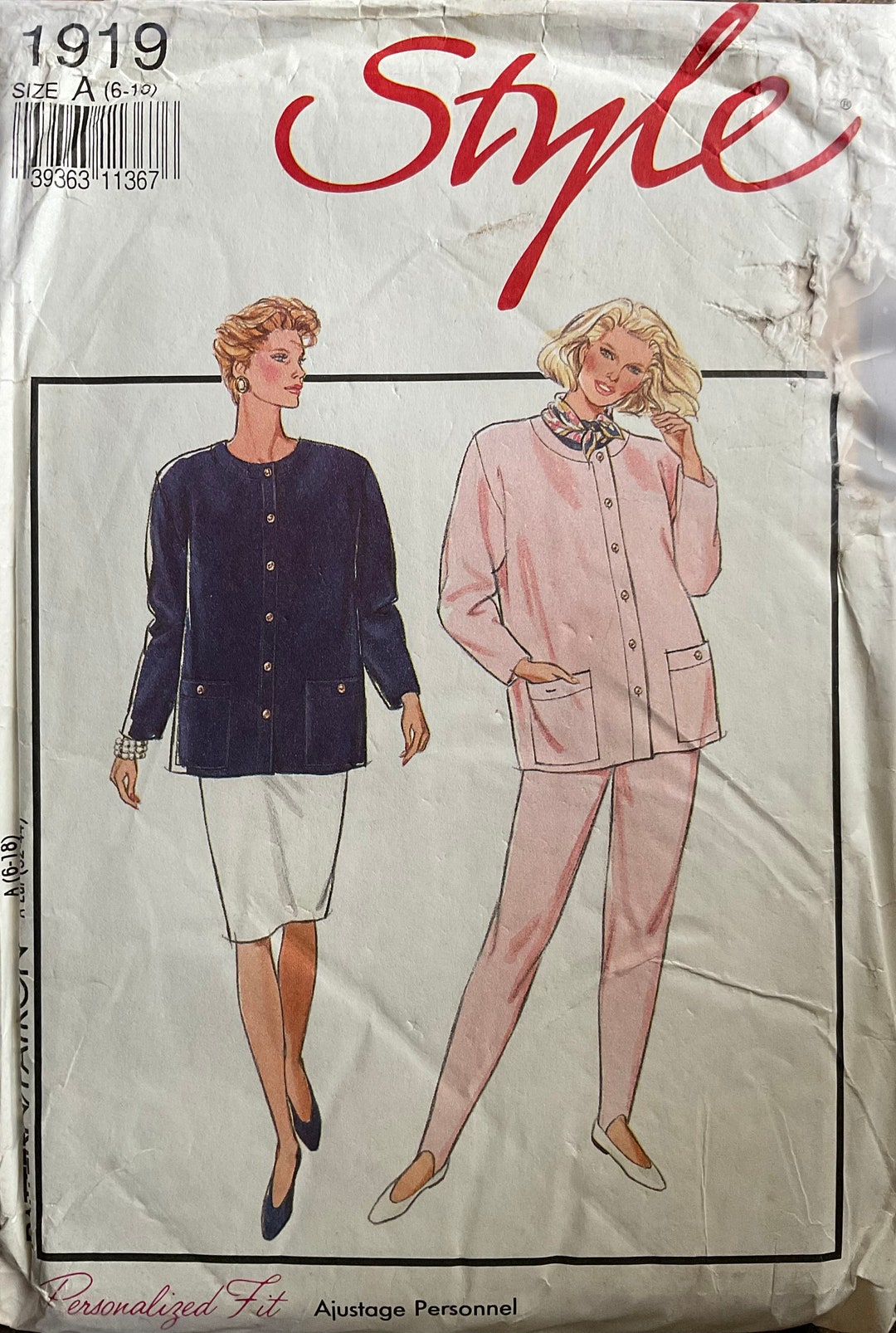 Style 1919 Sewing Pattern vintage CUT - Etsy