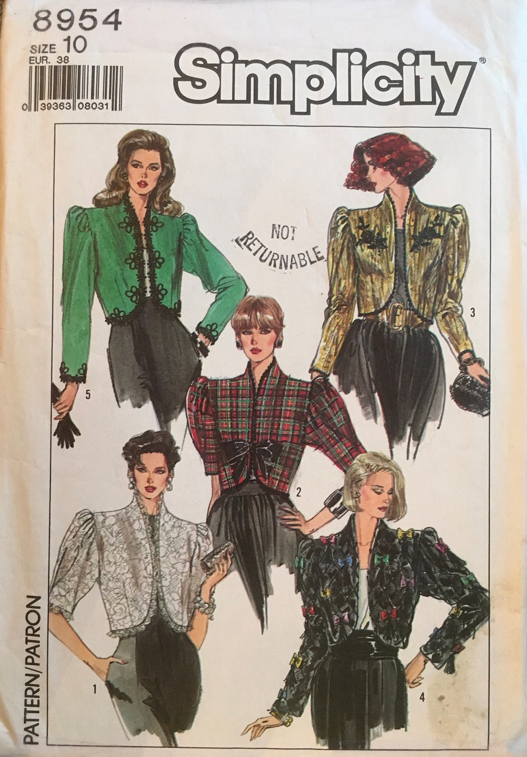 Simplicity 8954 Sewing Pattern vintage CUT - Etsy