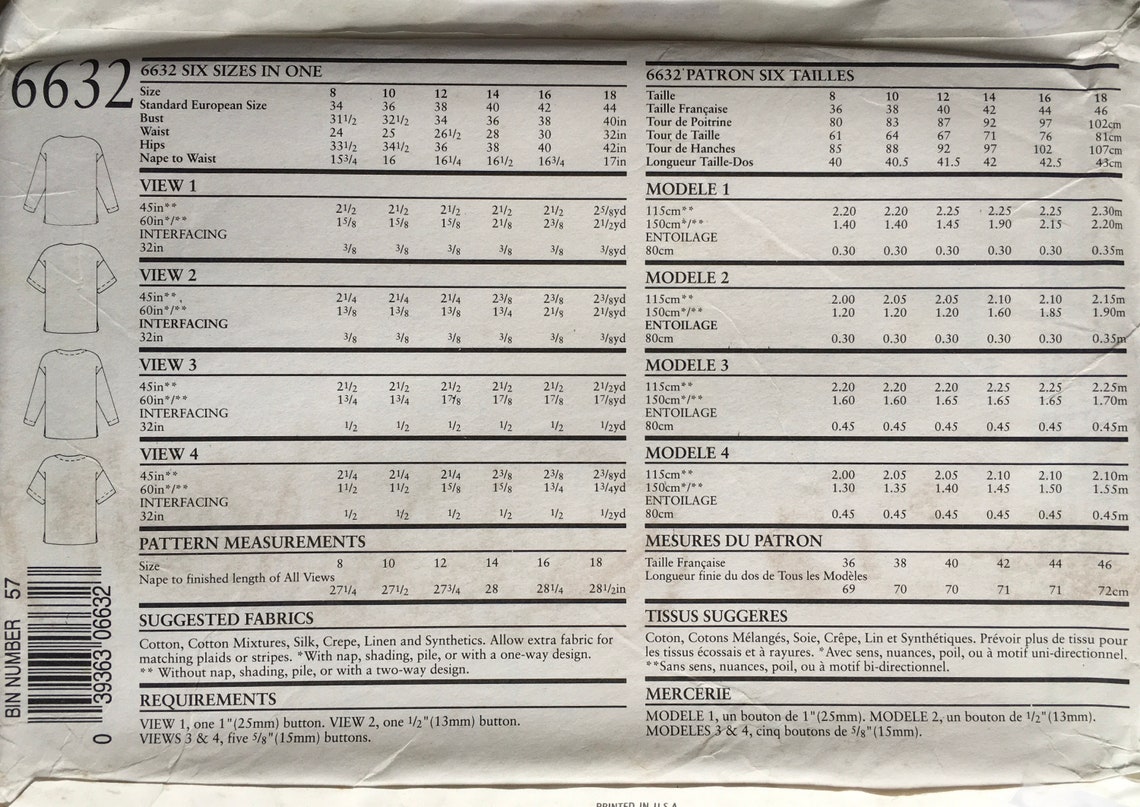 New Look 6632 Sewing Pattern vintage UNCUT - Etsy