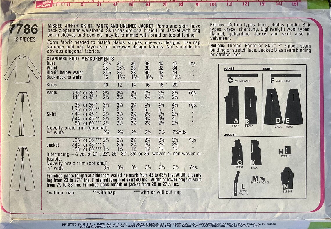 Simplicity 7786 Sewing Pattern vintage UNCUT - Etsy