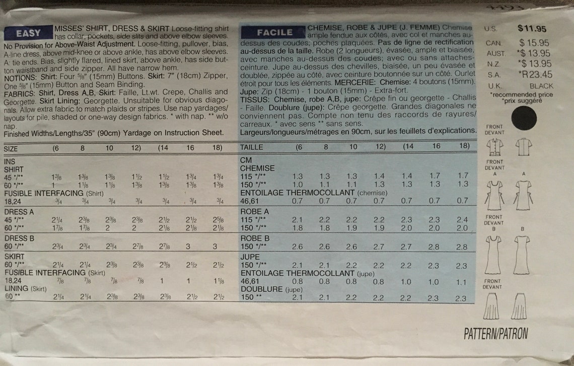 Butterick 4493 Sewing Pattern vintage CUT - Etsy