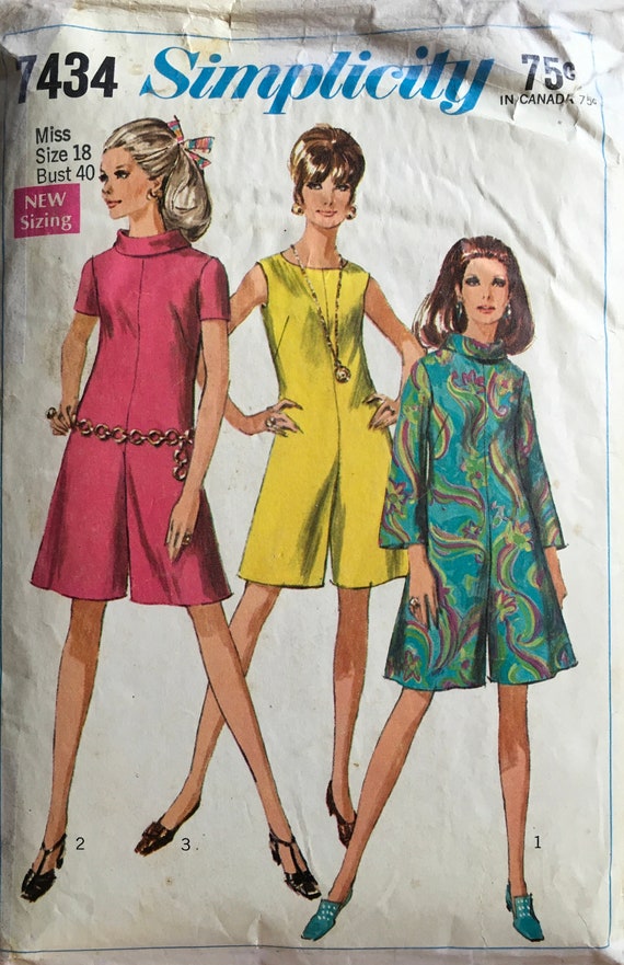 Simplicity 7434 Sewing Pattern vintage CUT | Etsy