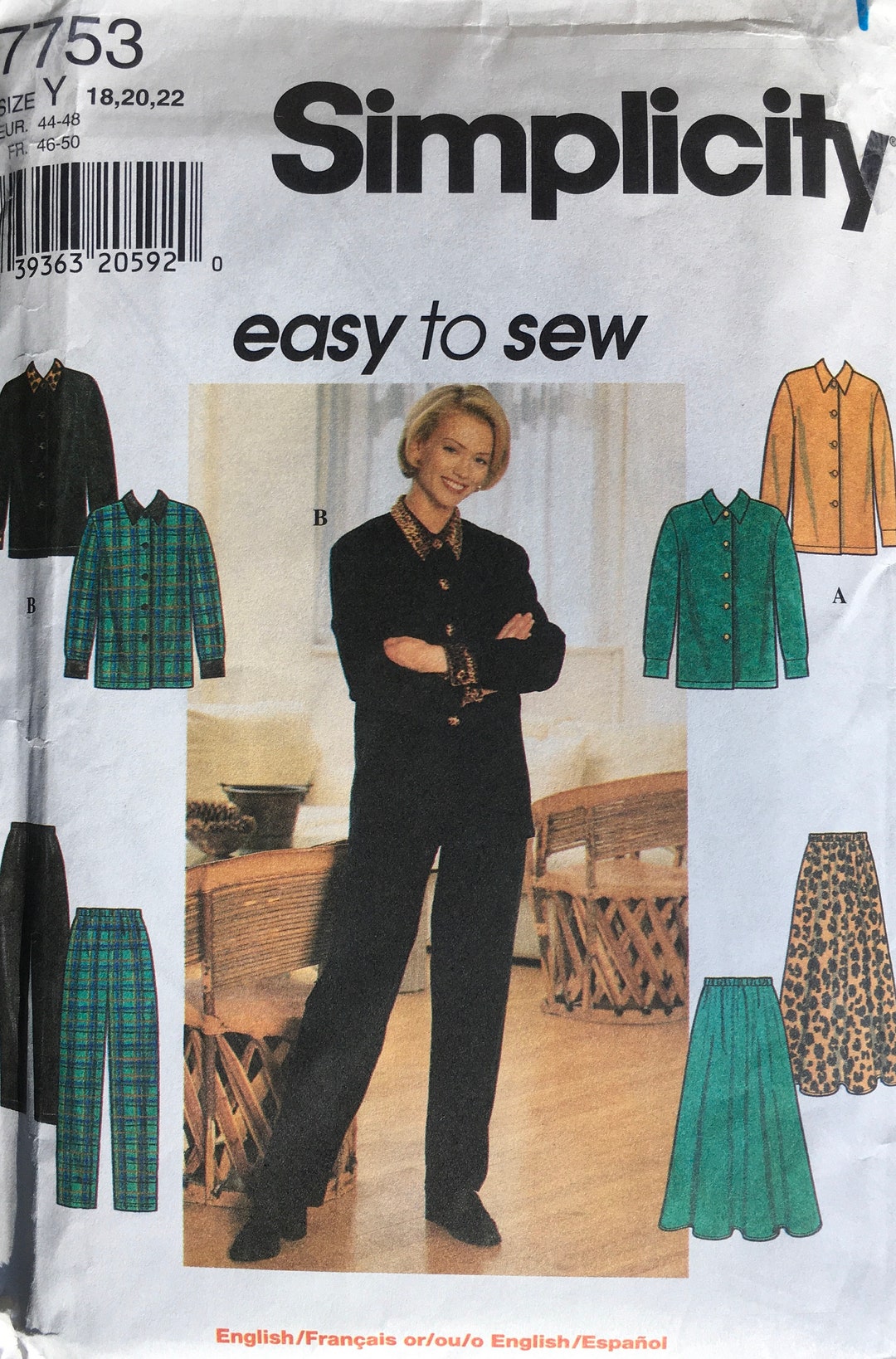 Simplicity 7753 Sewing Pattern vintage CUT - Etsy