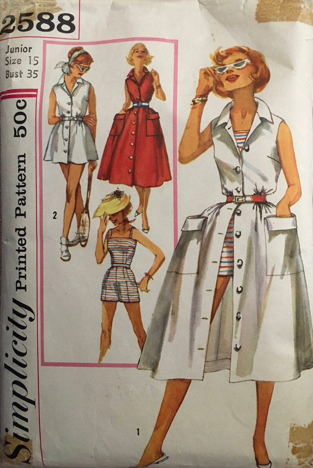 Simplicity 2588 Sewing Pattern vintage UNCUT - Etsy