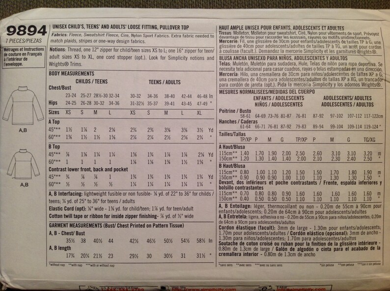 Simplicity 9894 Sewing Pattern vintage UNCUT - Etsy