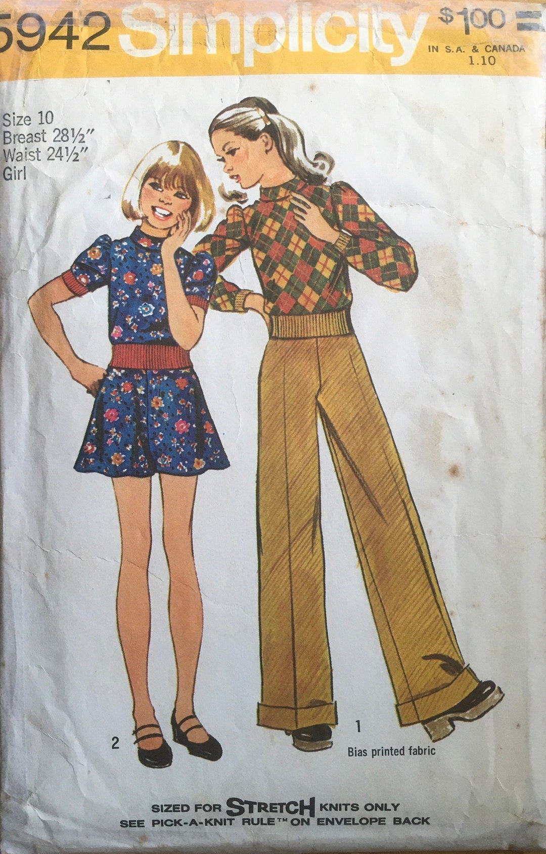 Simplicity 5942 Sewing Pattern vintage CUT - Etsy