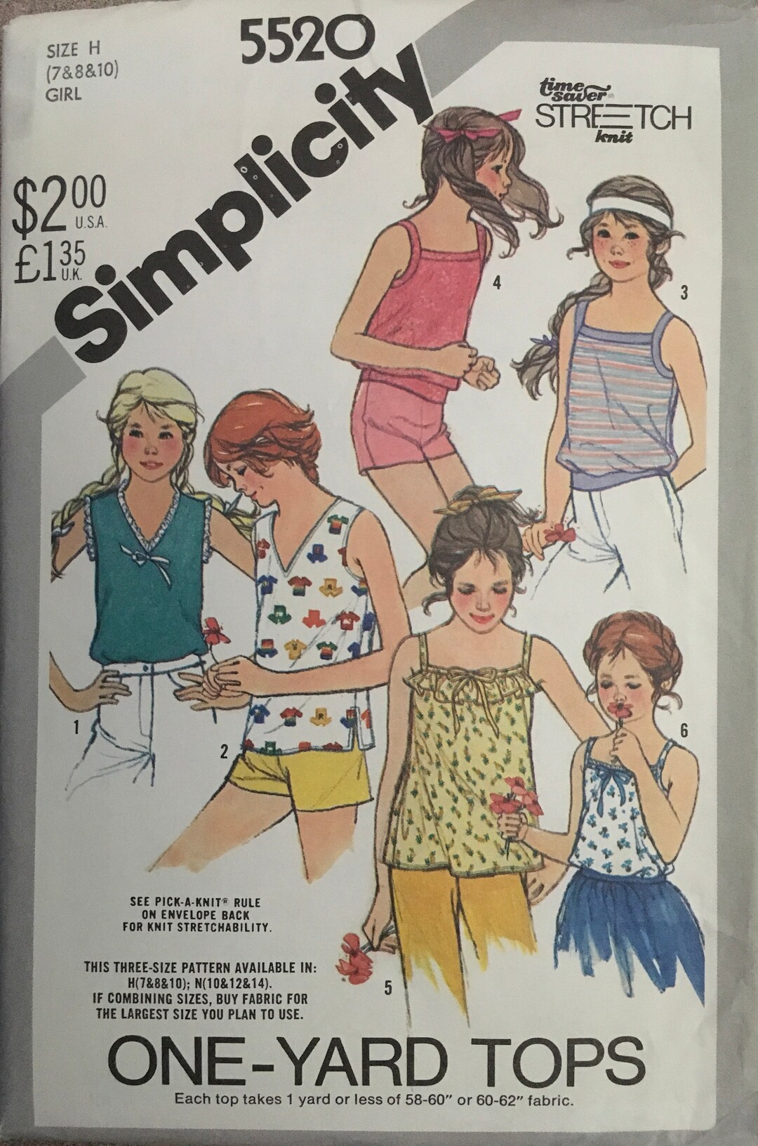 Simplicity 5520 Sewing Pattern vintage CUT - Etsy